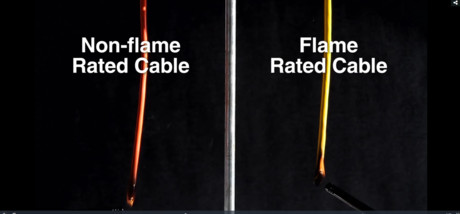 Flame-rated vs non-flame-rated cable