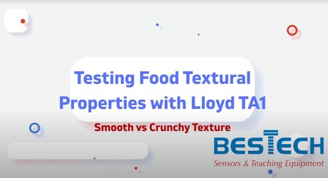 Testing food textural properties with Lloyd TA1